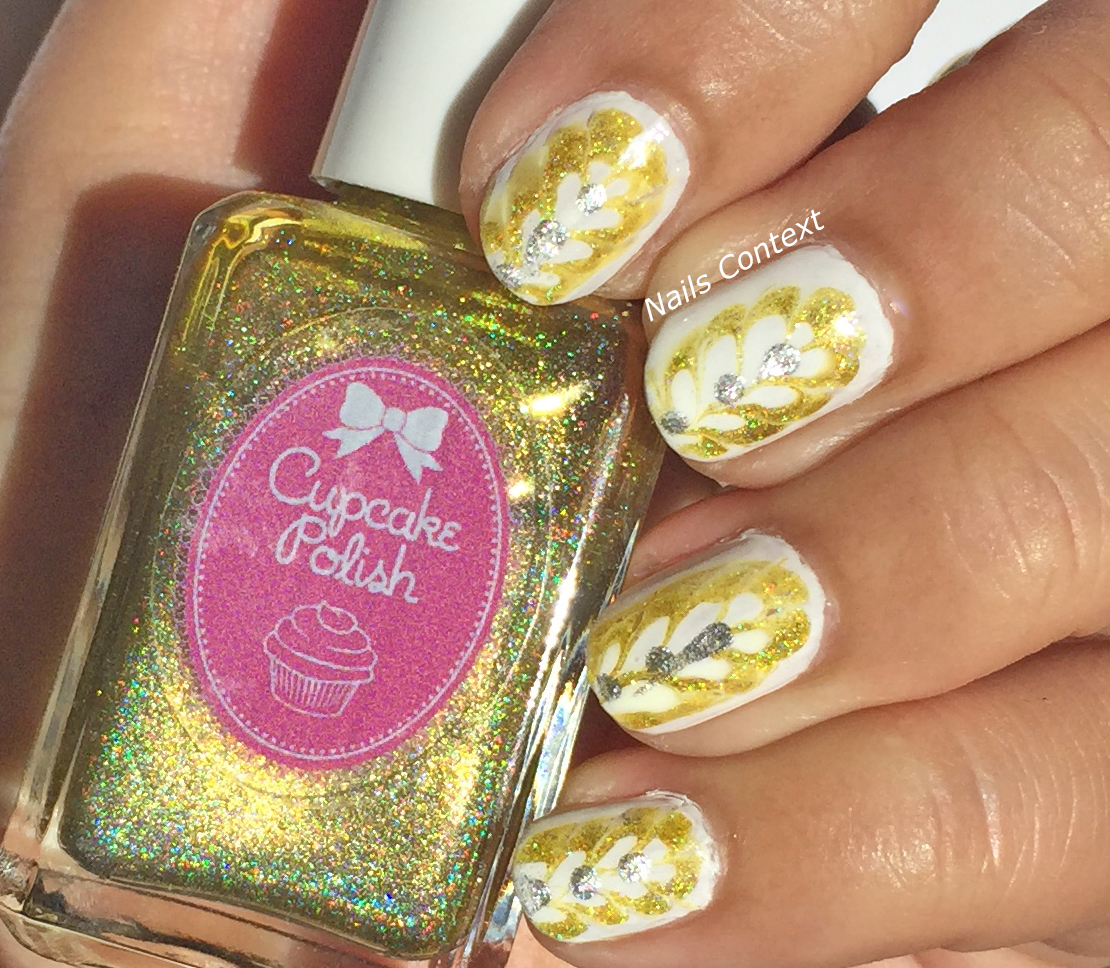 Nails Context: Yellow Drag Marble Nails