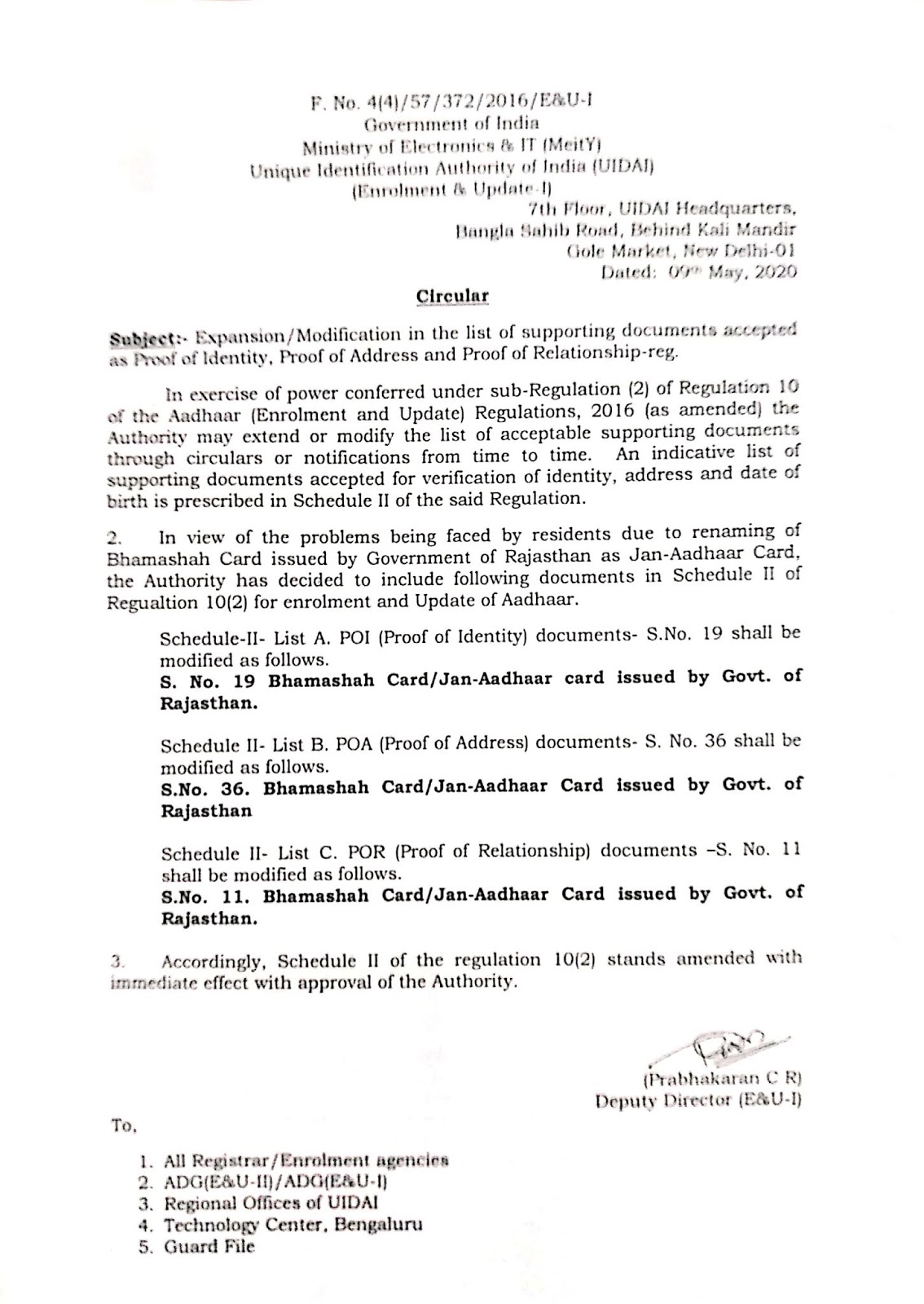 All India Postal Employees Union, Group-C, Odisha Circle: UIDAI ...