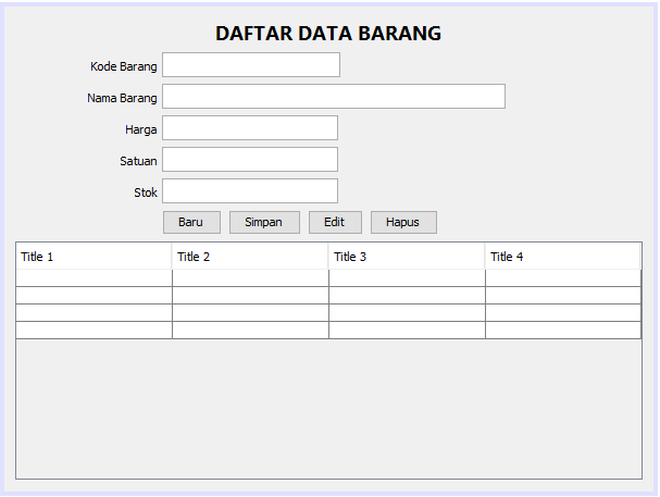 Belajar CRUD Java Desktop Netbeans - Contoh Aplikasi