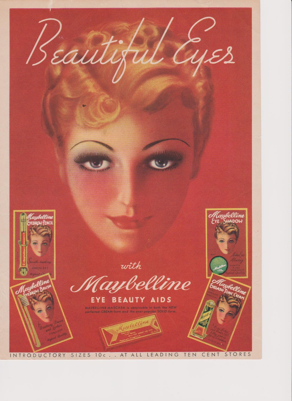 THE MAYBELLINE STORY : Maybelline Art Deco ads transform from black and white into eye-popping ...