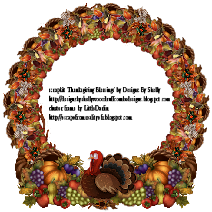 Escape From Reality Blog: PU Cluster Frames "Thanksgiving Blessings" DBS