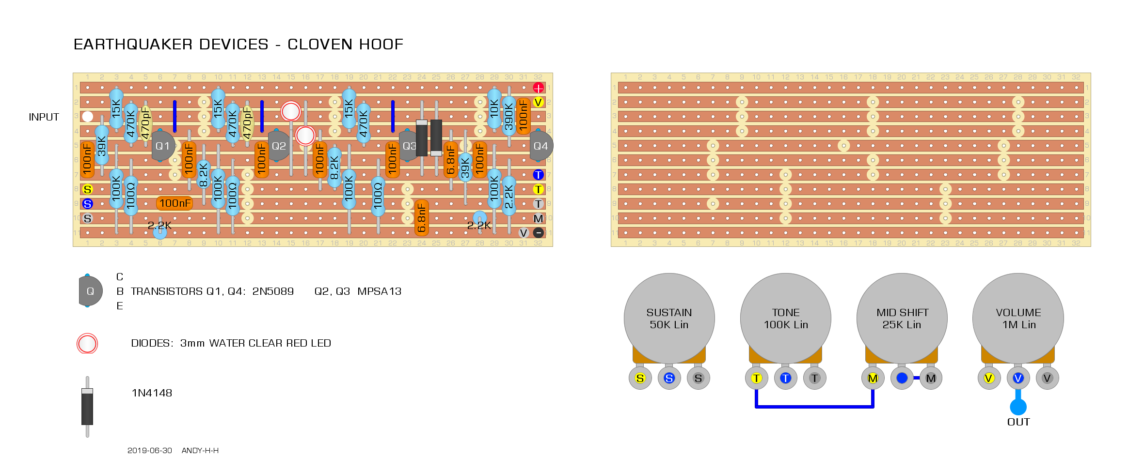 Guitar Effects - Vero - Point to Point - Tag Board Layouts: EARTHQUAKER ...
