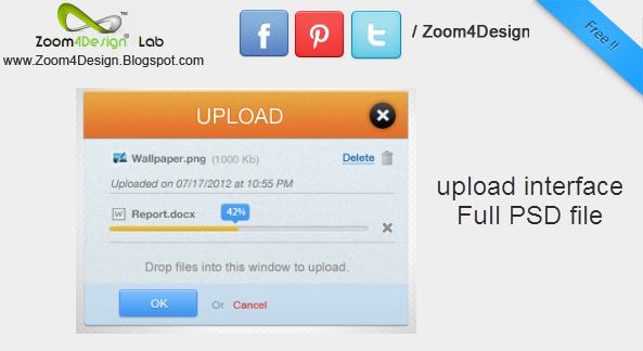 Zoom4Design® Lab Your Free Store For Design Resources: upload interface ...