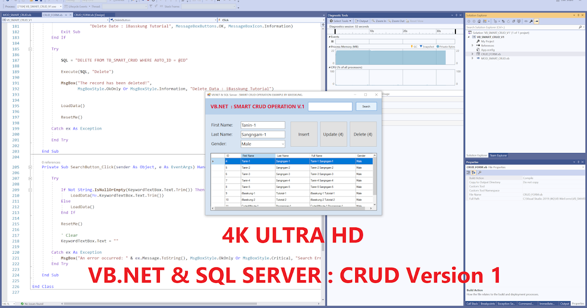 Vb 2019 And Sql Server V1 Perform Smart Crud Operations With Search Windows Forms Source