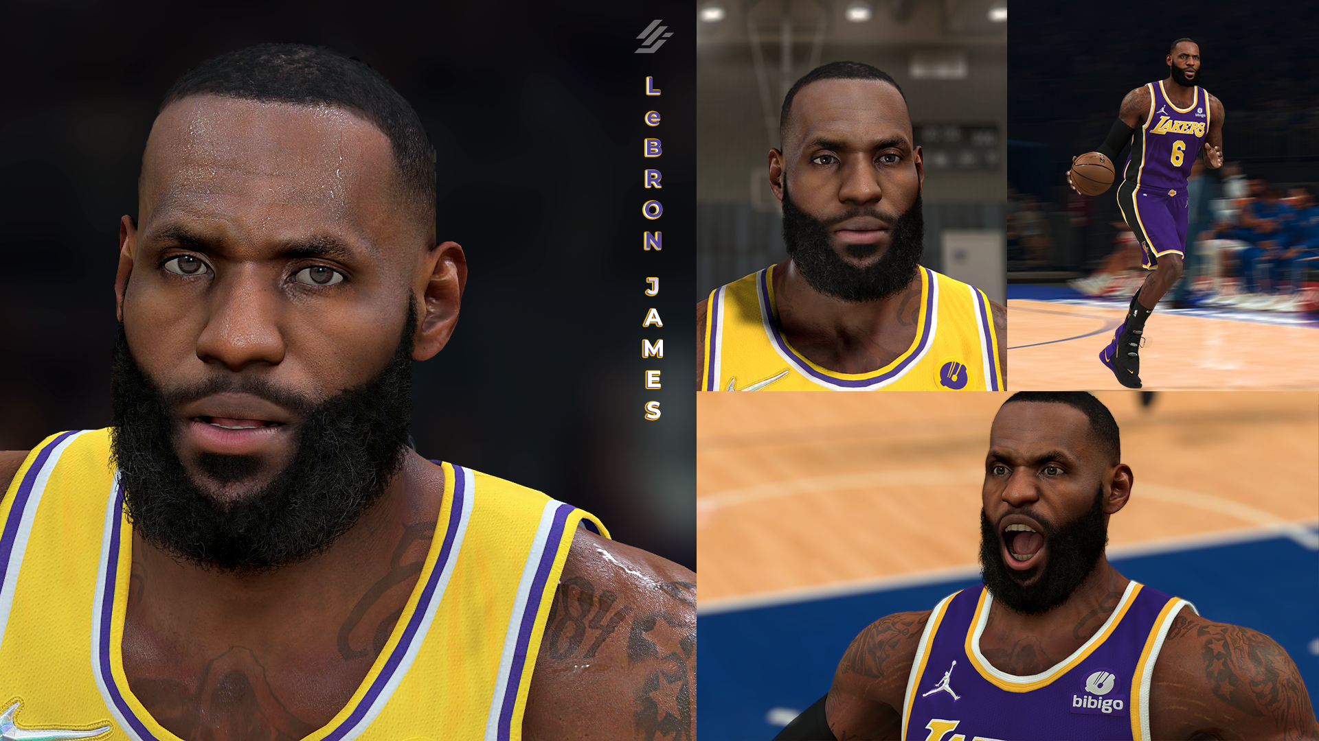 NBA 2K22 Lebron James Cyberface Headband Update and Body Model by monja