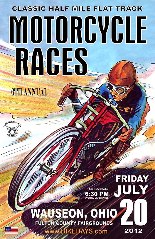 Oil stain garage: Vintage motorcycle posters