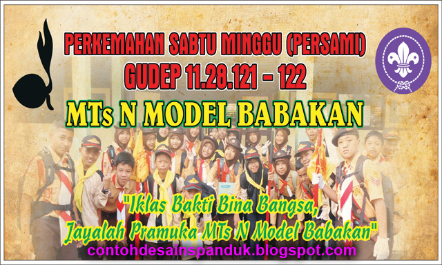 Banner Perkemahan Sabtu Minggu (Persami) | Contoh Desain Spanduk