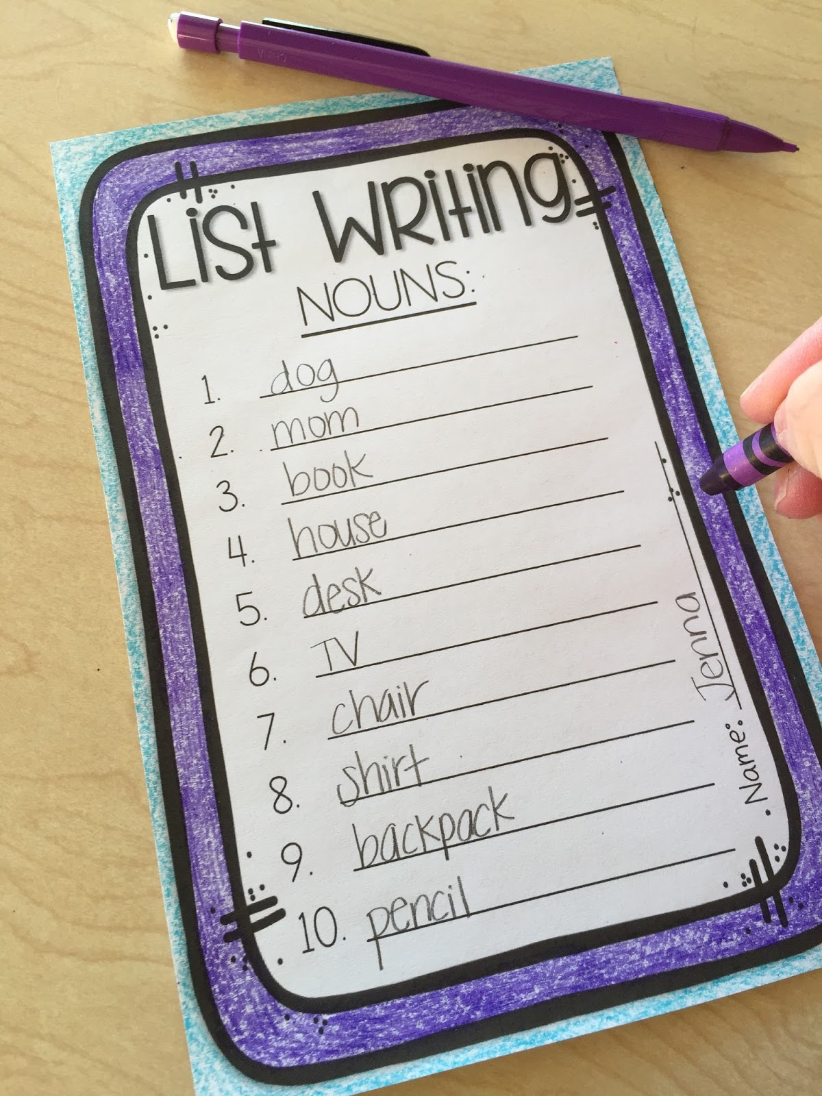 Teaching With Terhune: List Writing Prompts and Extension Activities