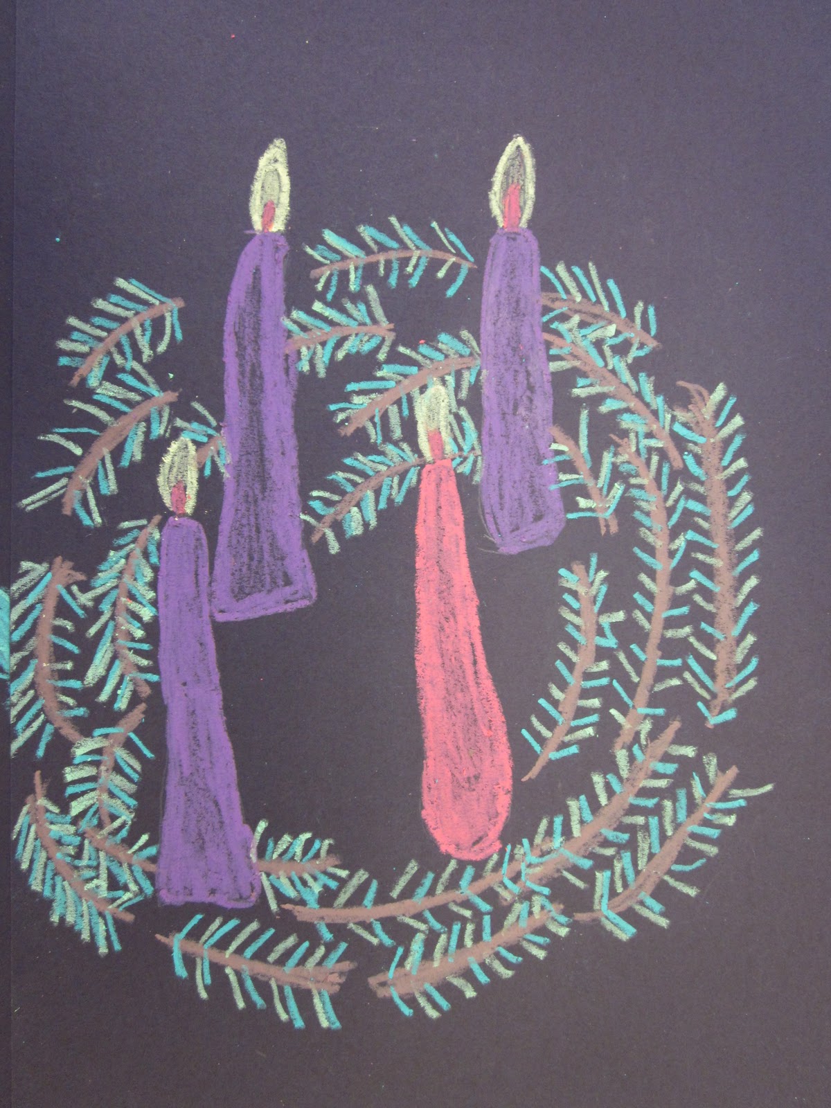 The Art Teacher's Closet: In the Art Room - Easy Advent Wreath