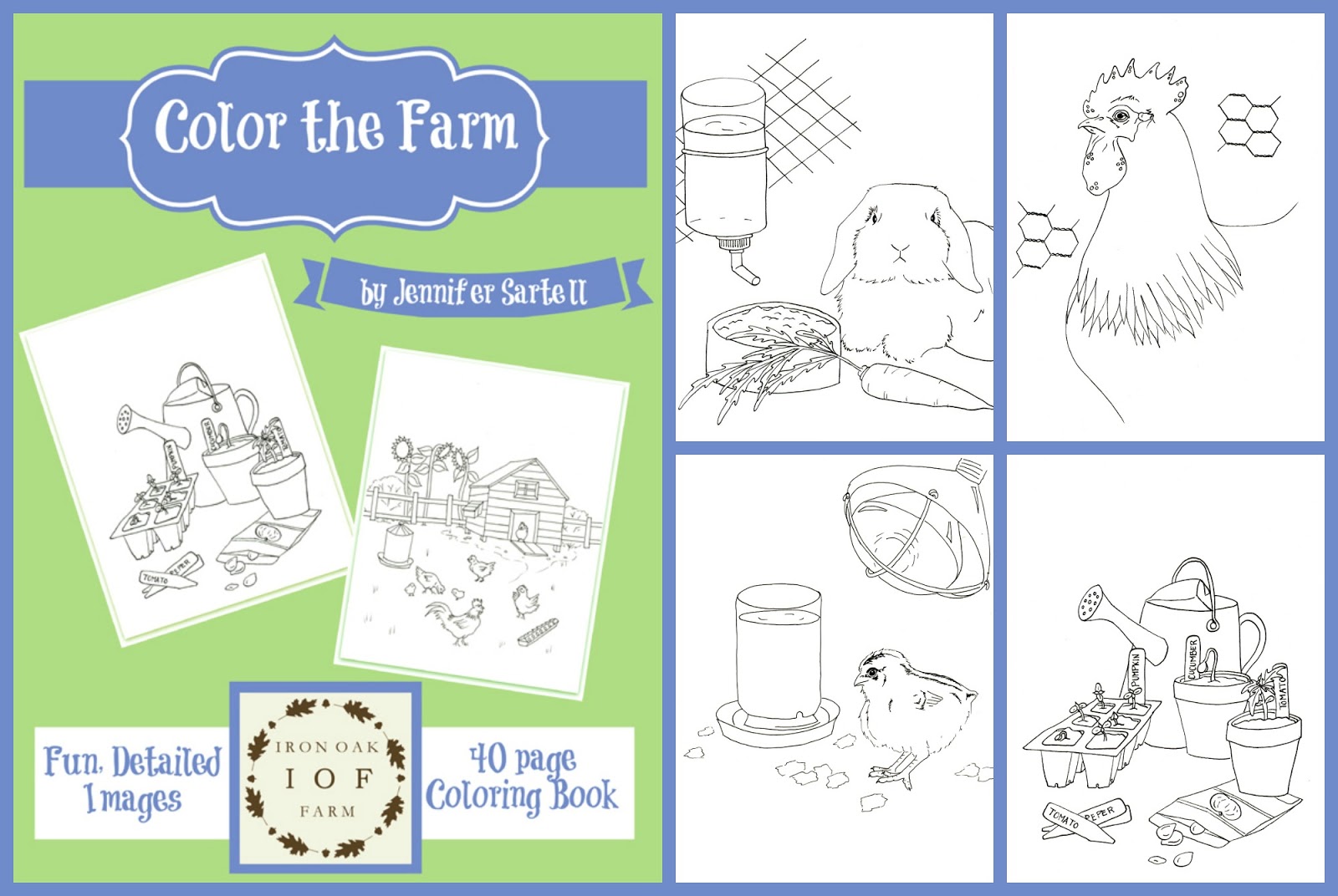Iron Oak Farm: GIVEAWAY! Color the Farm Coloring Book on Amazon!