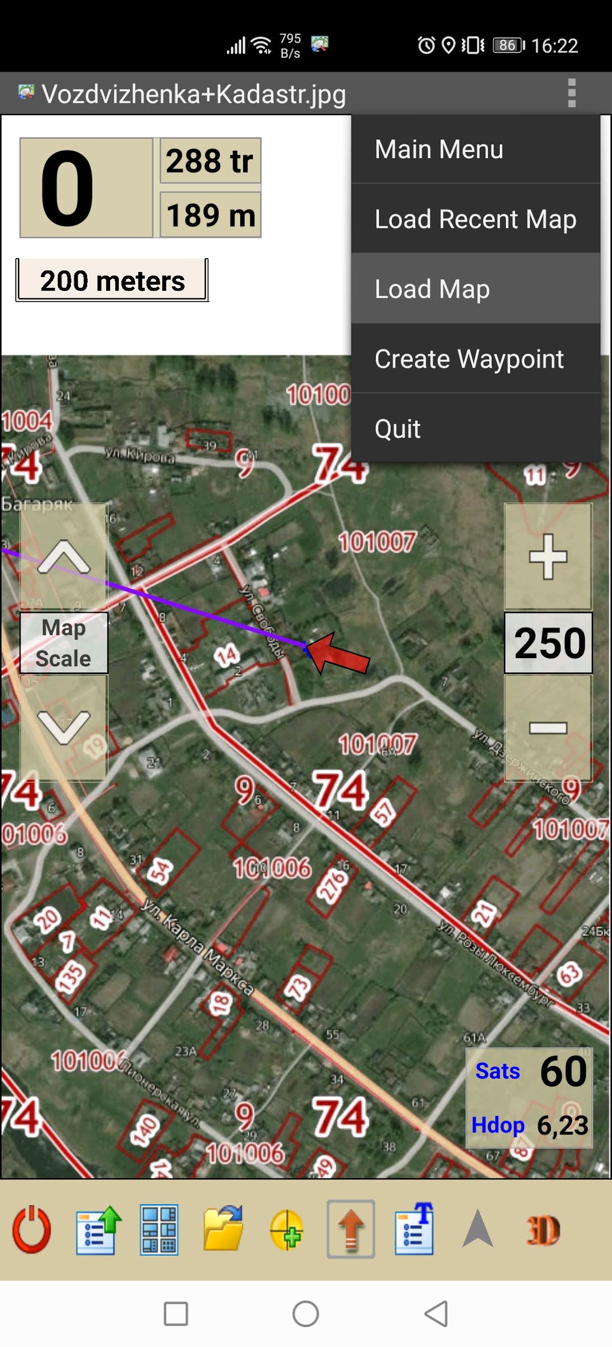 Конвертация для OziExplorer (Android)