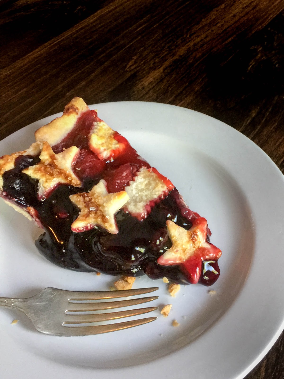 American Flag Pie with Homemade Pie Crust