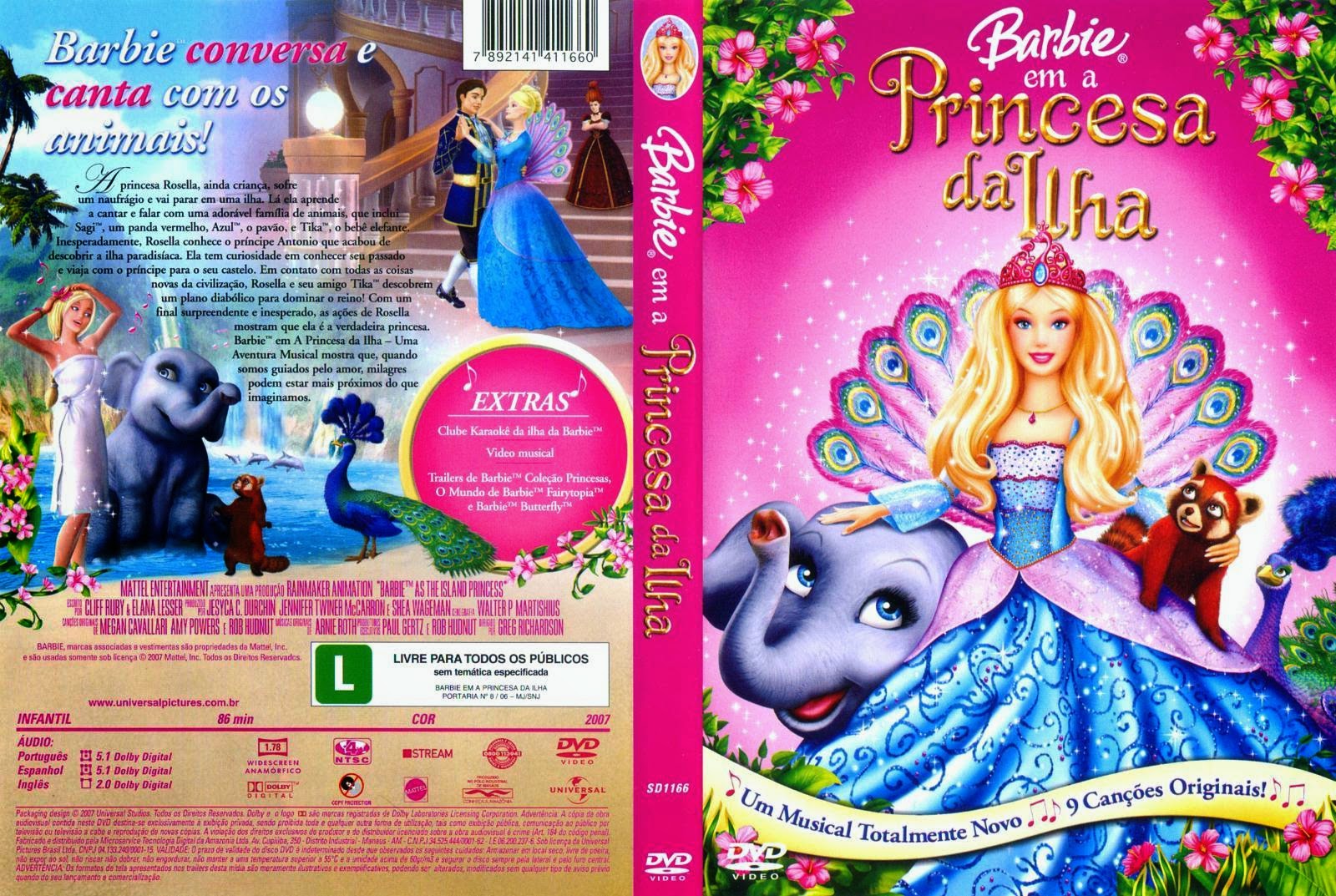 CAPAS DOS DVDS DA BARBIE: Capa do Dvd Barbie Em A Princesa Da Ilha