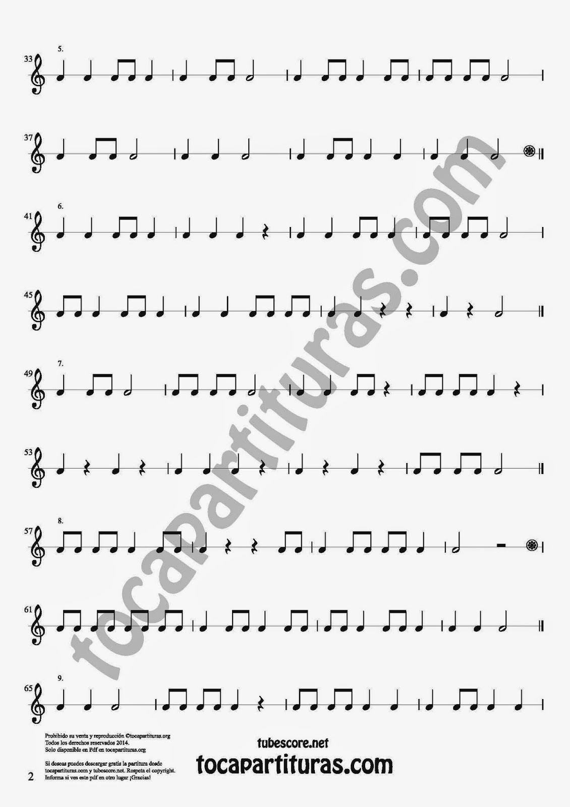 diegosax: 35 Ejercicios Rítmicos en 4/4 Partituras de Ritmos con Negra ...