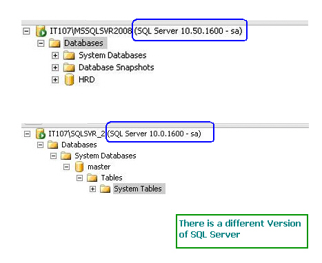 sharing: Error Messages - Incompatible Server Version When Restore Database
