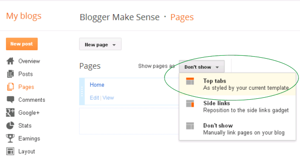 How to Add Tab Menu at the Top of the Page in Blogger (Blogspot ...