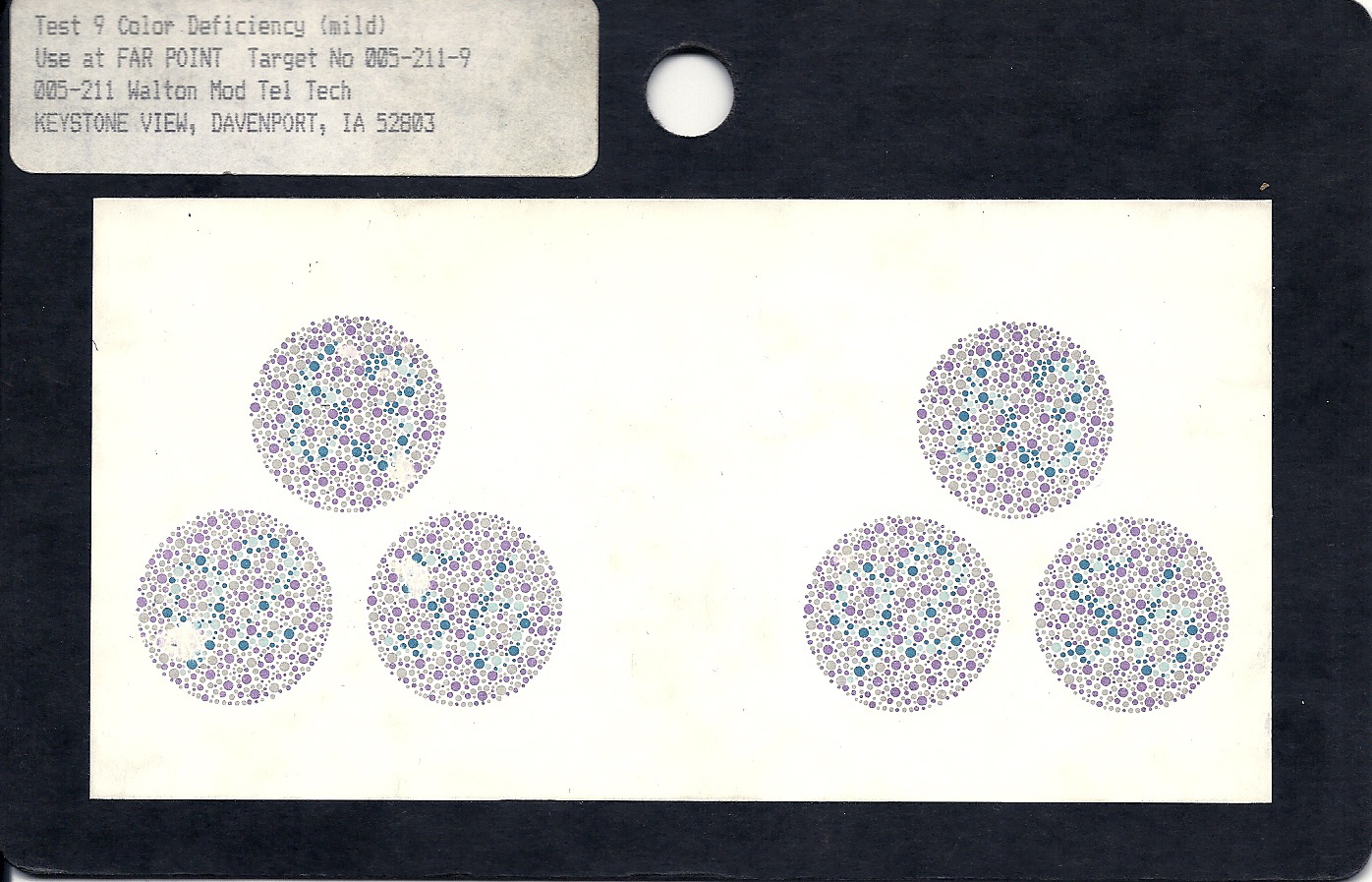 .: Ishihara colour test