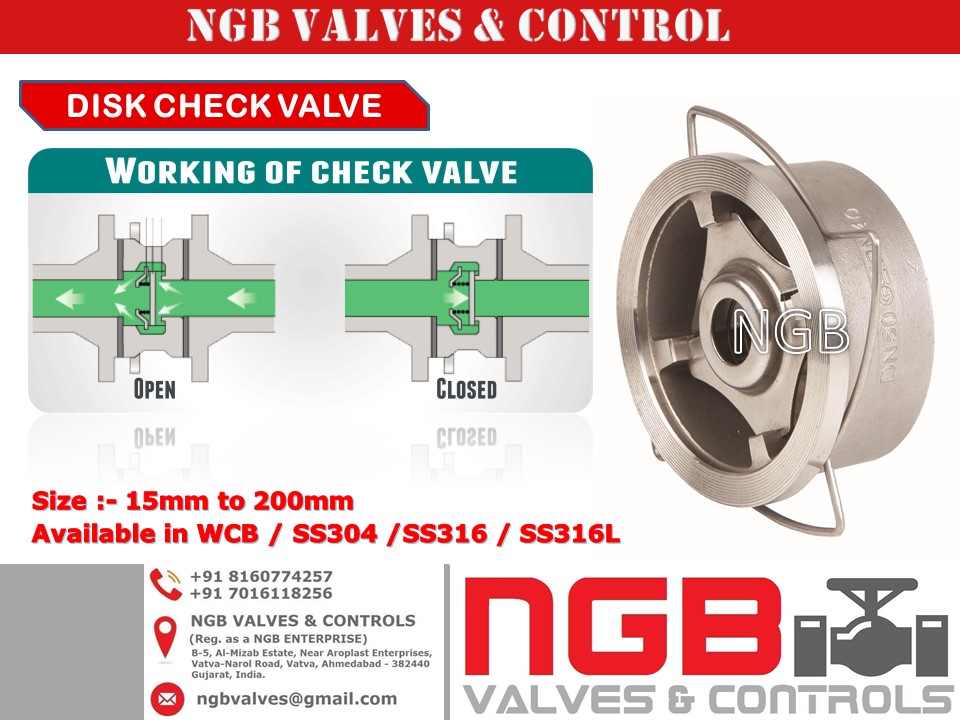 NON SLAM DISC CHECK VALVES WAFER TYPE