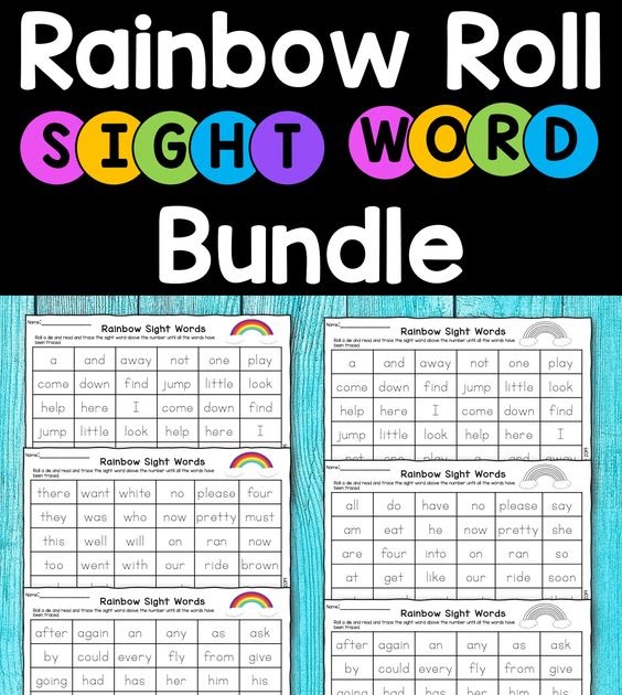 Roll a Sight Word Word Recognition and Tracing Dice Game