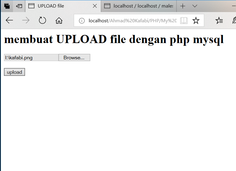 KafabiSCR: CARA MENG"UPLOAD" GAMBAR DI DATABASE MENGGUNAKAN PHP My SQL