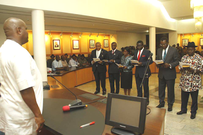 BLOG: Rivers State: Wike swears in SSG, commissioners and adviser