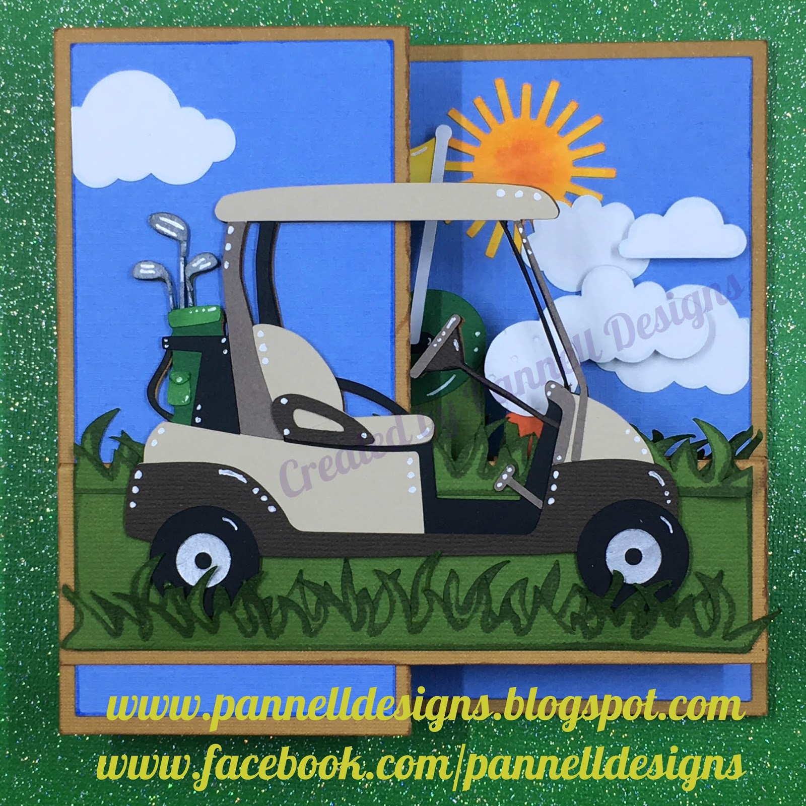 Pannell Designs - Paper Crafting: Pop Up Box Golf Birthday Card