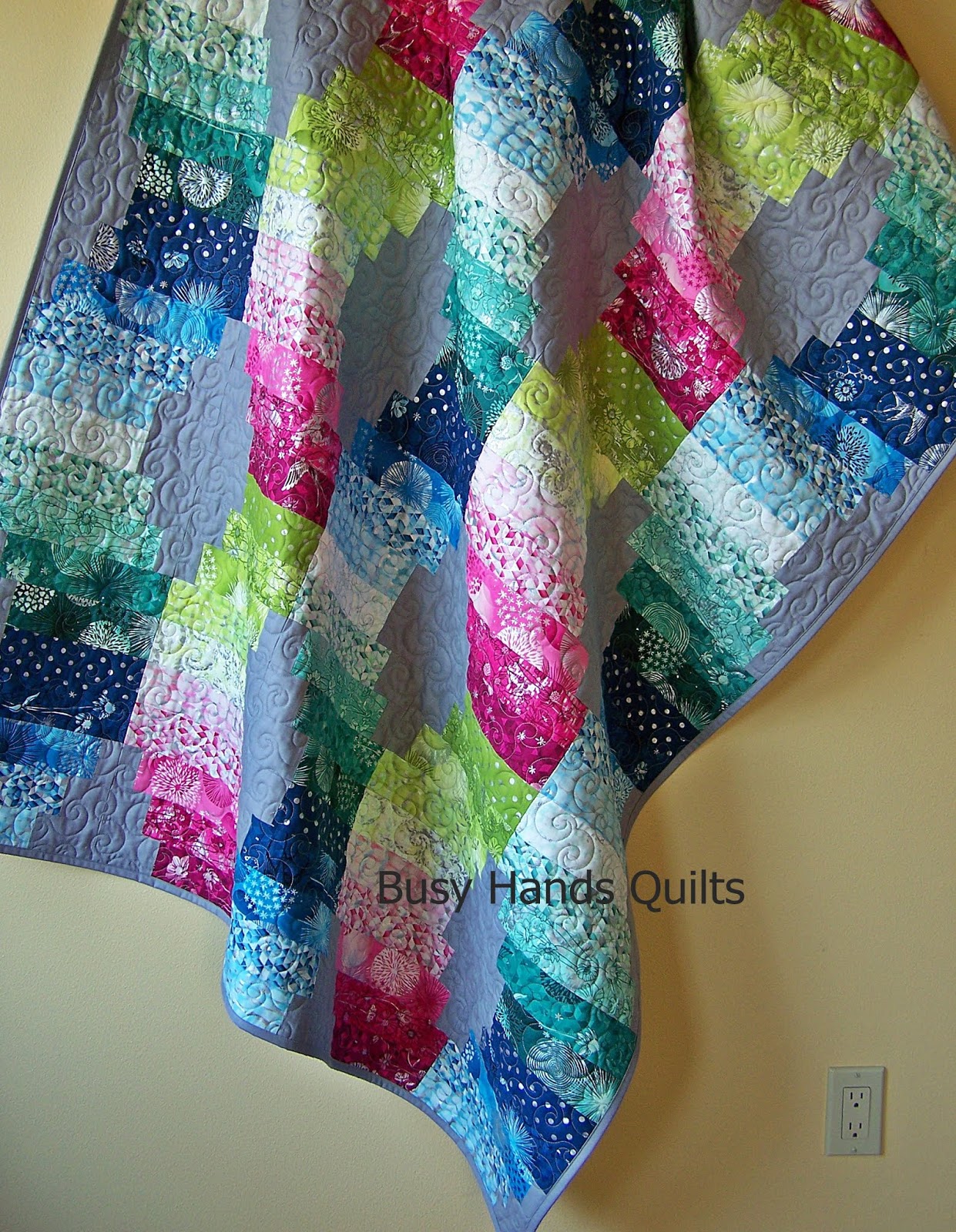 Busy Hands Quilts: Jelly Roll Waves Lap Quilt | Finished or Not Linky ...