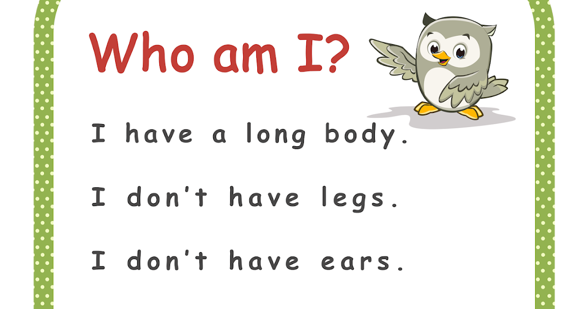Guessing Game for Kids - Who am I? - I am a snake
