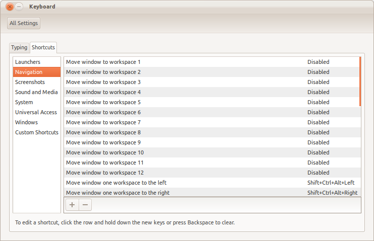 Ubuntu 1110 Unity Keyboard Shortcut
