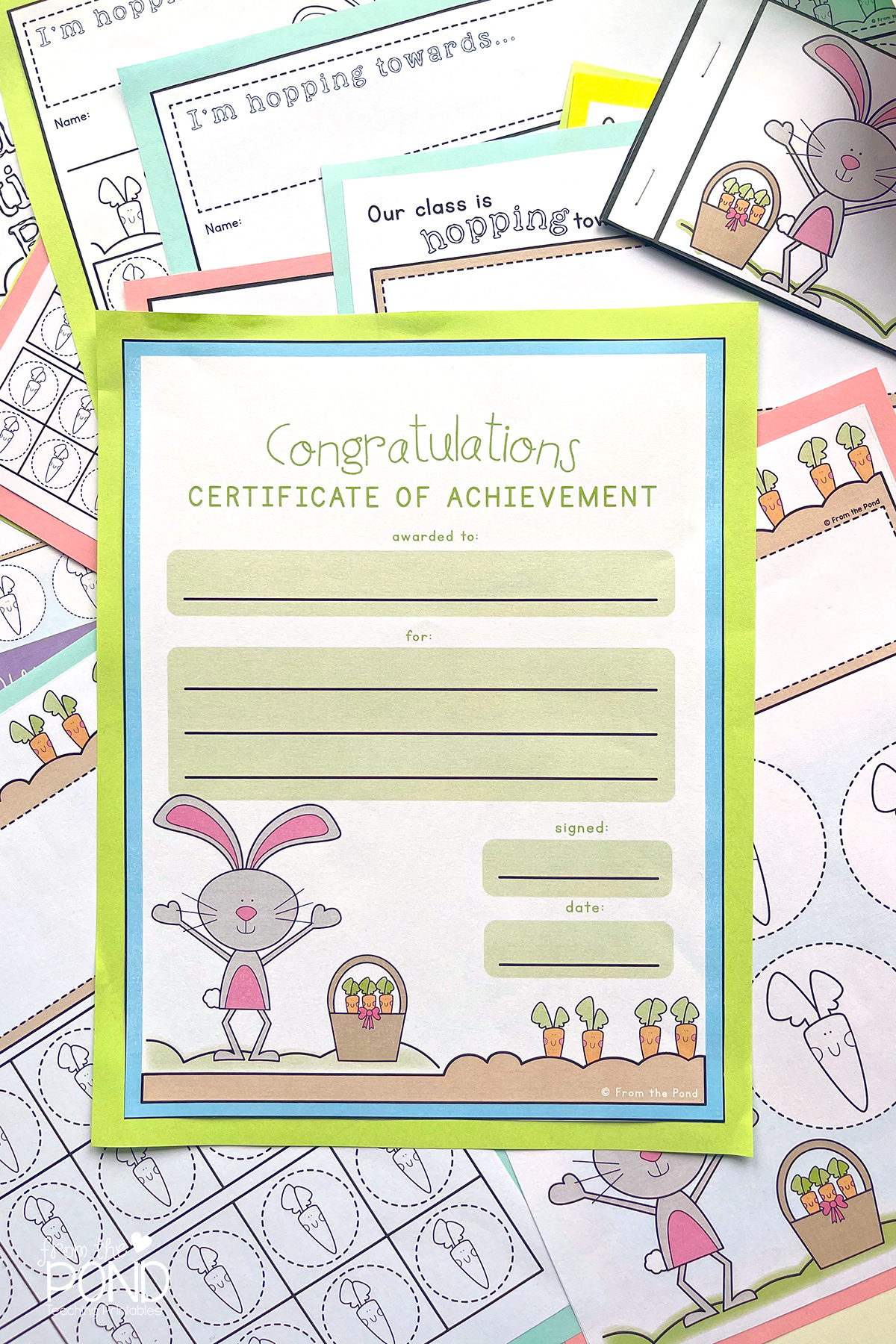 Hopping Bunny Behavior Incentive Chart Pack | From the Pond