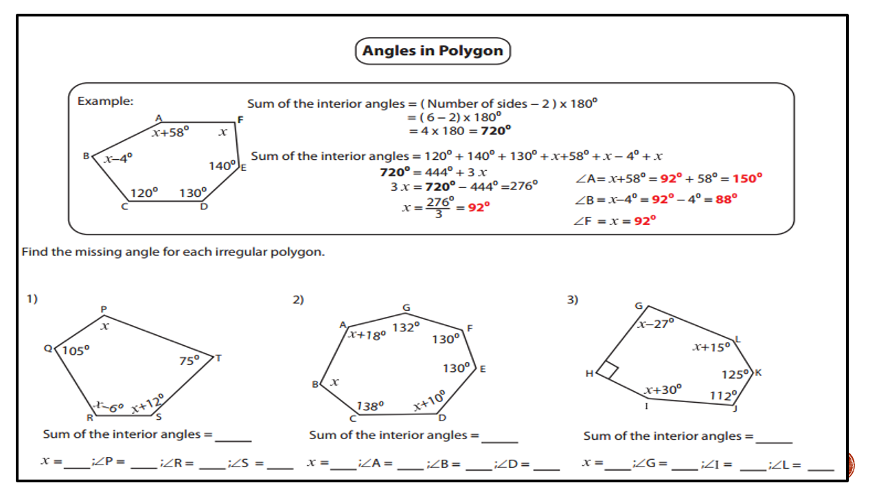 Math 9: CHAPTER-6: ANGLE PROPERTIES