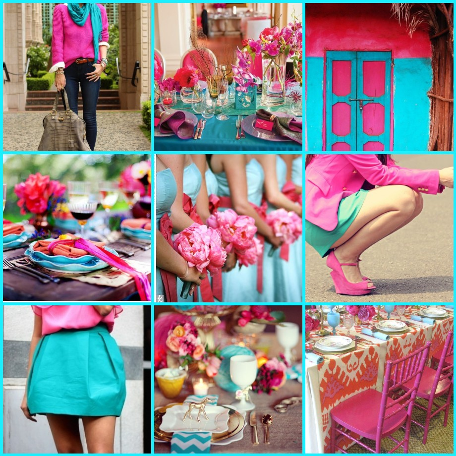 The French Tangerine: ~ pink and turquoise