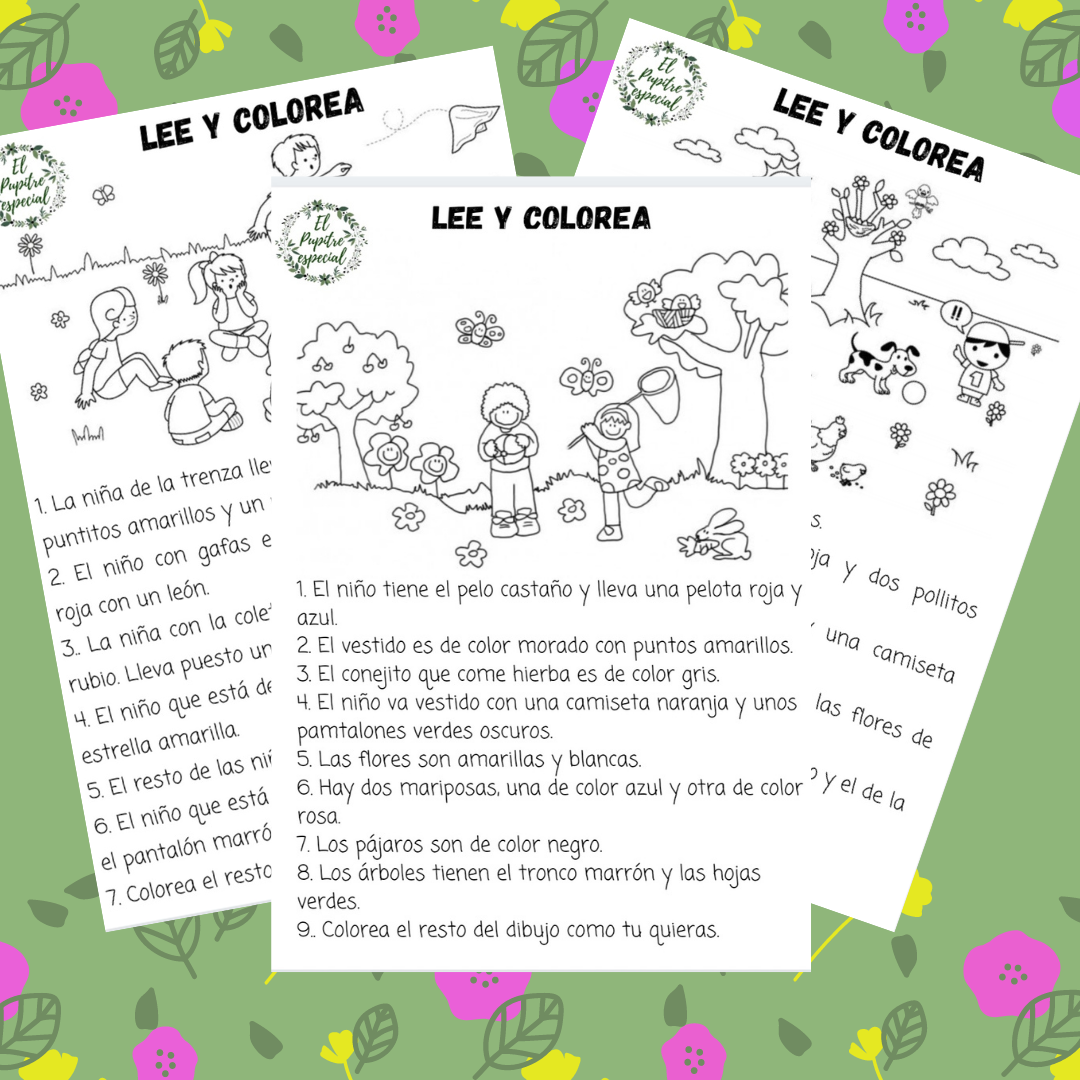 EL PUPITRE ESPECIAL: LEE Y COLOREA PRIMAVERA