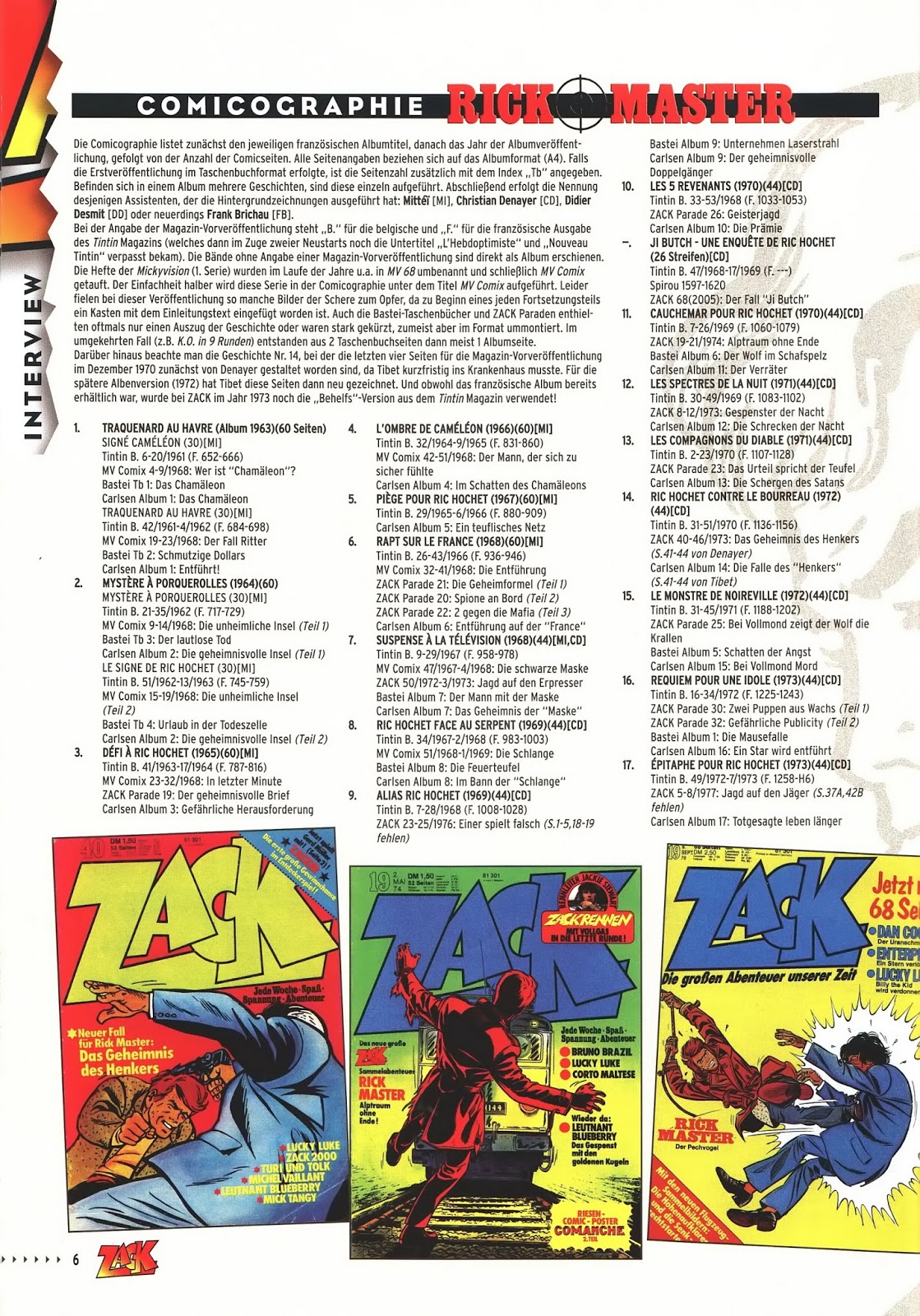 بند ديسينيه - الأسود Bande Dessinée - Lions: ريك هوشيه - Ric Hochet ...