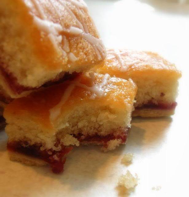 Strawberry Jam Tray Bake | The English Kitchen