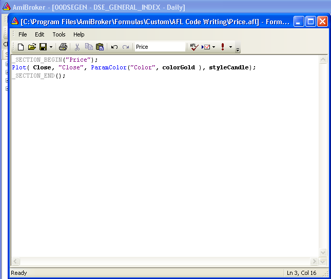 DSE - Analysis: AFL Code Writing : Lesson 1
