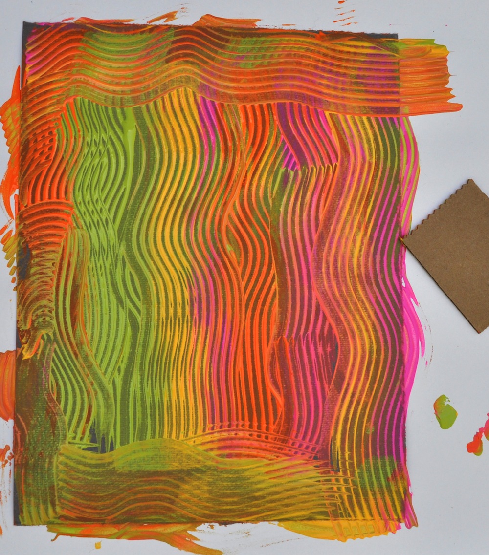 Art with Kids: Textured Acrylic Notebook Covers