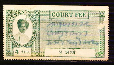 Heritage of India stamps site: Indian Princely State Phaltan Fiscal ...