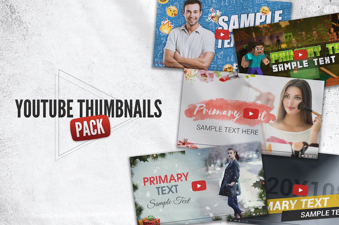 YouTube Thumbnail Pack Mock Up - Adobe Free Tutorials
