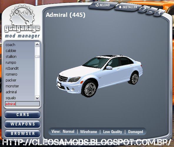 Cleo Sa Mods: GGMM - GTA Garage Mod Manager