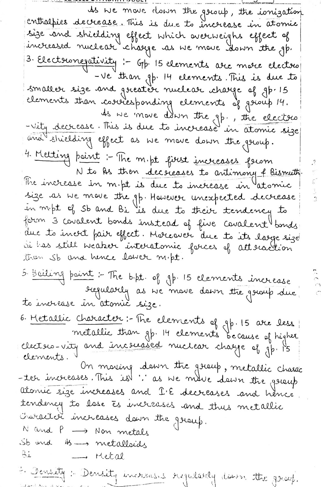 p-Block Elements Handwritten Notes for Class 12th Chemistry || CBSE ...