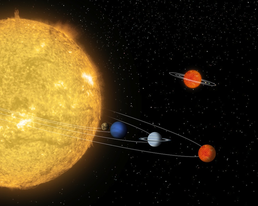 Um Sistema Solar de Miniatura