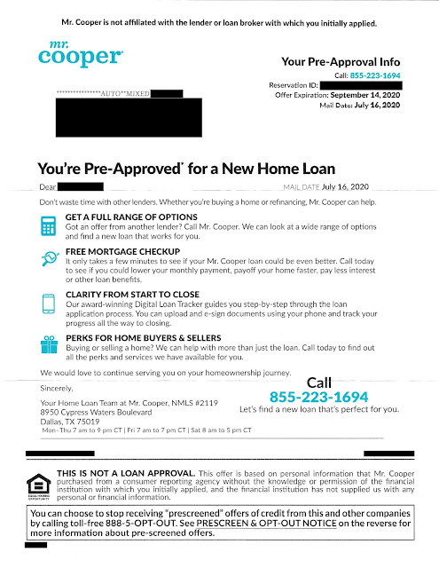 Mail That Fails: Mr. Cooper: Sloppy letter