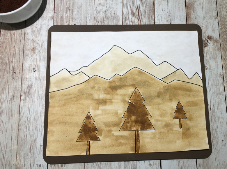 Paint With Coffee and Learn about Value in Art - Messy Little Monster