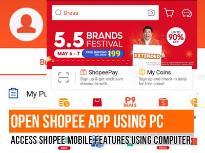 How to Open Shopee App using Computer
