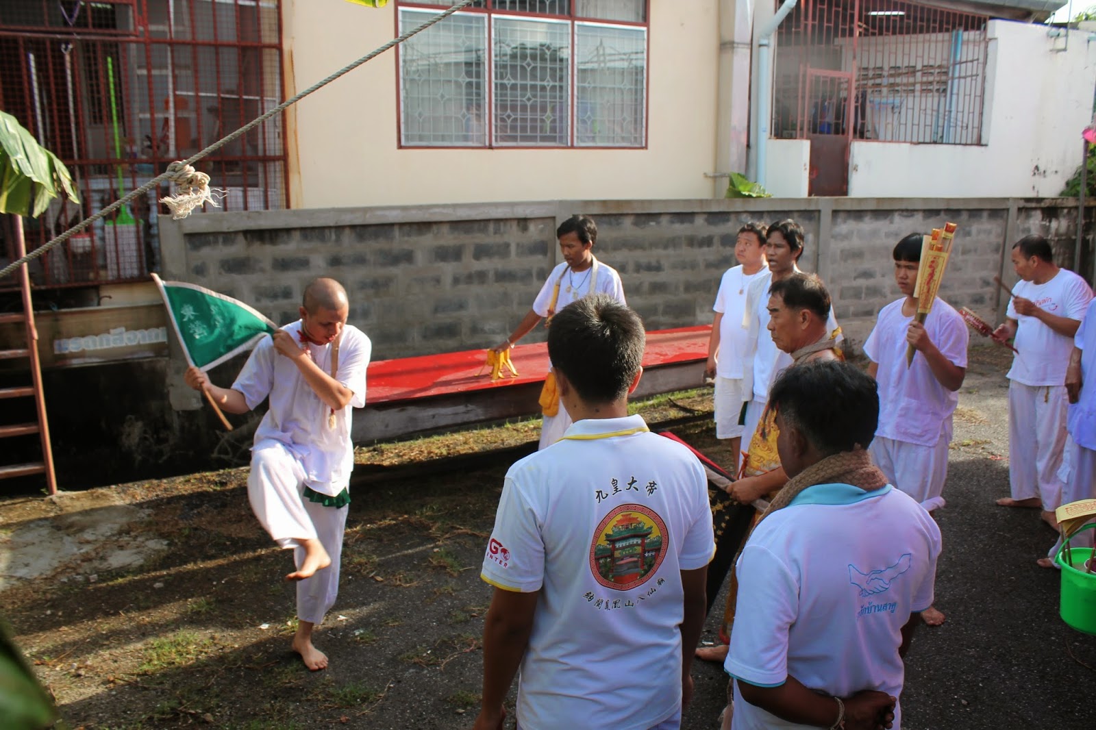 Thailand place to visit: Go Teng Pole Raising - Phuket Vegetarian ...