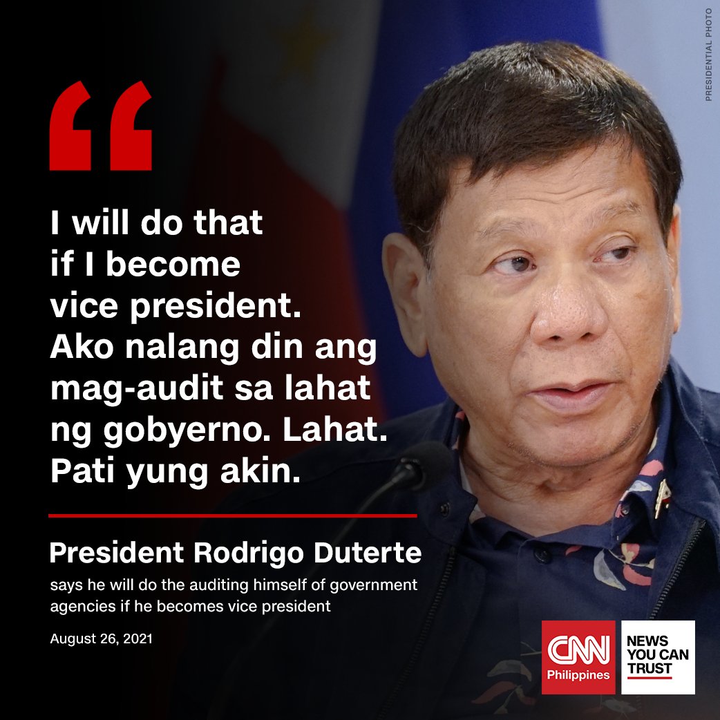 Duterte says he will audit the COA, all agencies and himself if he wins ...
