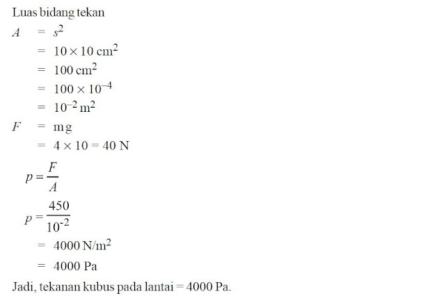 Pengertian Tekanan, Satuan dan Rumus Tekanan beserta Contoh Soal ...