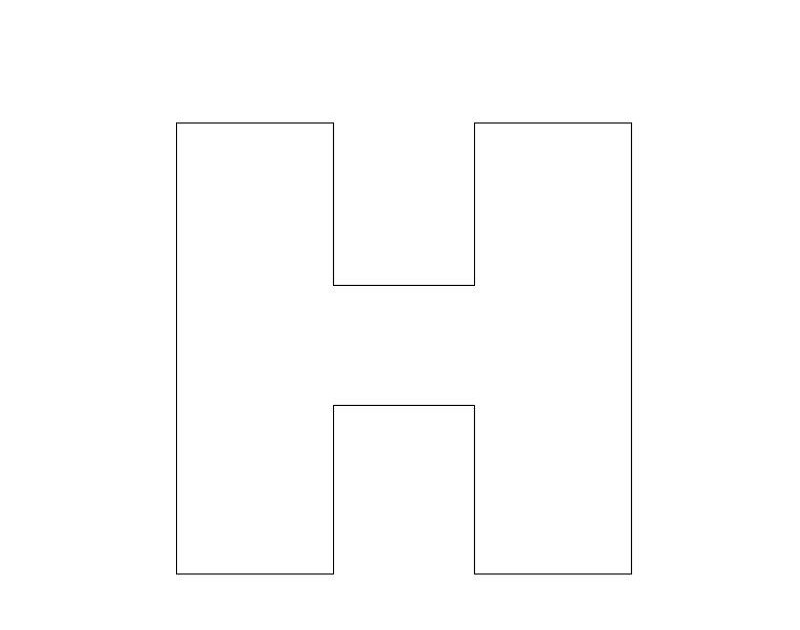 Printable Letter Stencils H - Letter Format