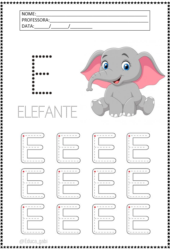 Educa_Gabi: Atividade vogal E